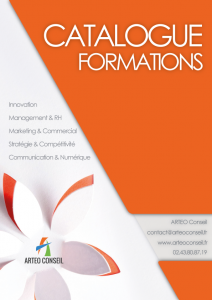 CATALOGUE FORMATION ARTEO CONSEIL - Formation